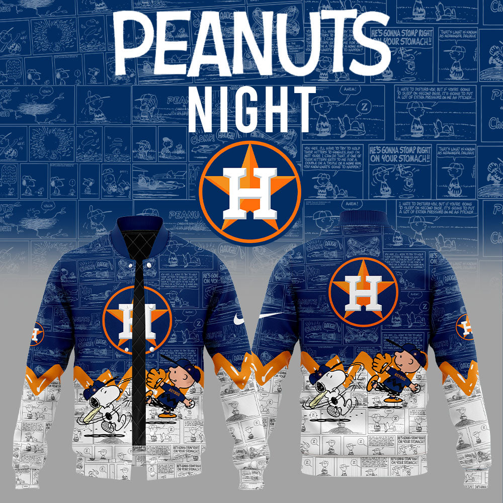 Houston Astros 75th Anniversary of Peanuts Bomber Jacket – Fabled Stitches