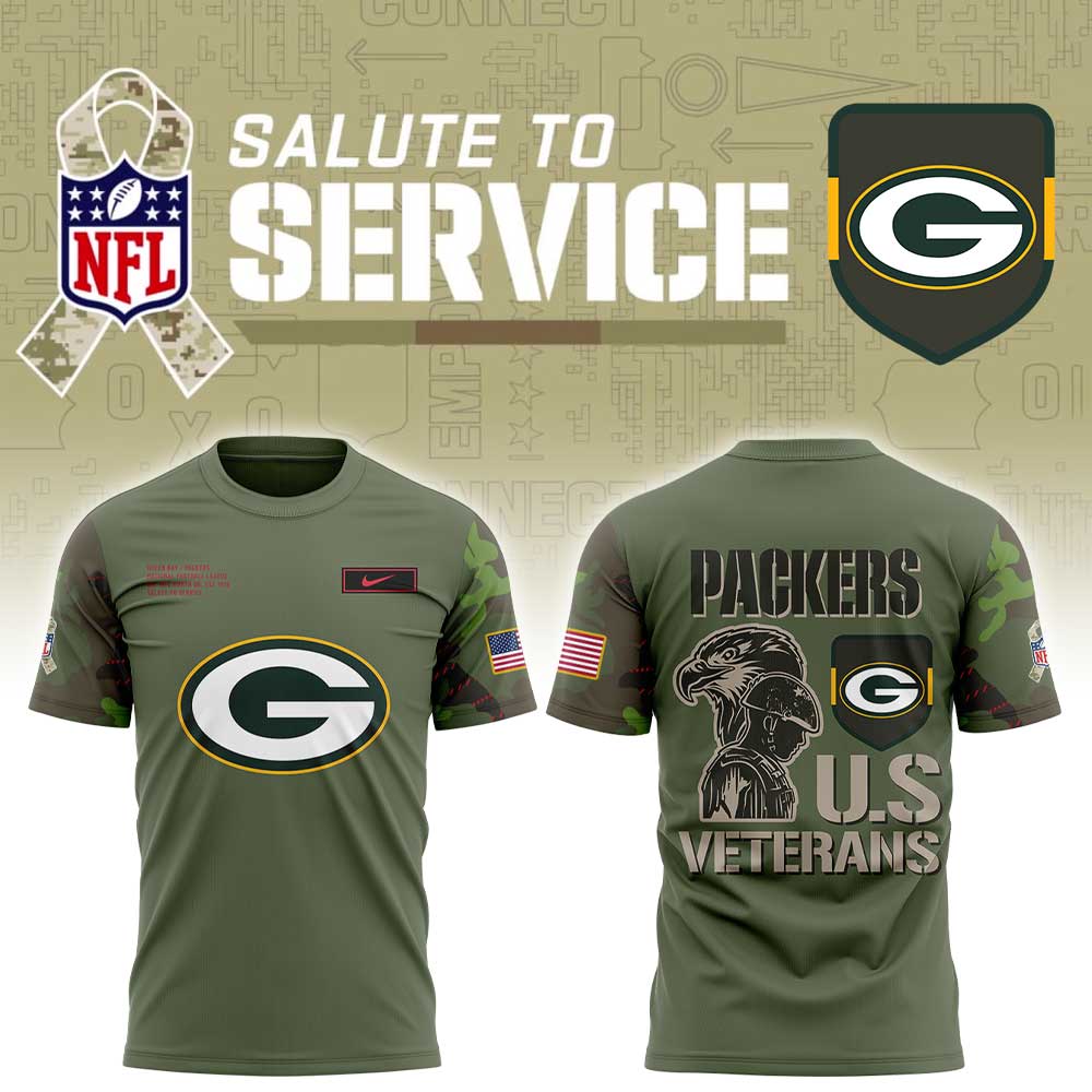 Green Bay Packers Military Appreciation Legend 2025 Combo Shirt | BO97 ...