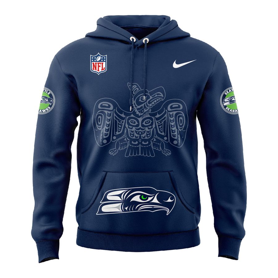 Seattle Seahawks Indigenous Art Hoodie, Indigenous Peoples' Day, Nativ ...